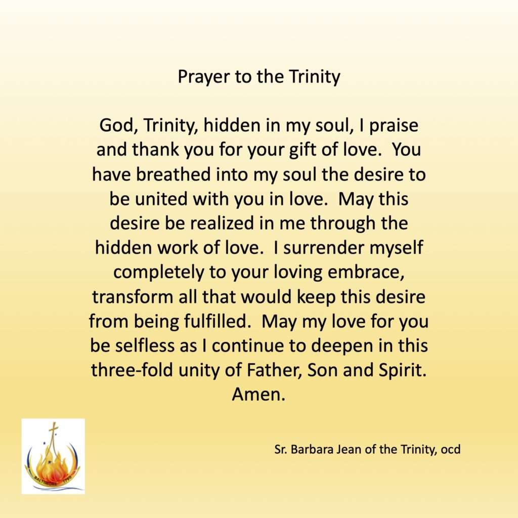 Lectio Divina for The Most Holy Trinity - The Carmelite Nuns of Baltimore
